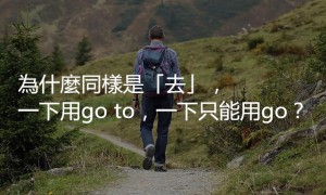 為什麼同樣是「去」，一下用go to，一下只能用go？——一次搞懂 – 全民學英文