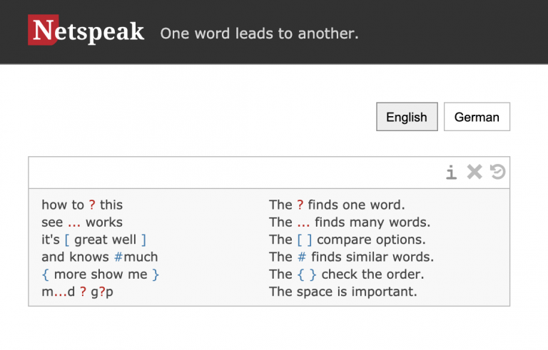 Netspeak 線上超好用英文寫作辭典，英文語句文法糾正工具！ – 全民學英文