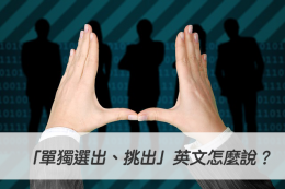 「單獨選出、挑出」英文怎麼說？single out 中文意思與用法 – 全民學英文