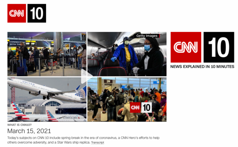CNN10 | 訓練英文聽力的線上英文新聞網站，10分鐘影片含逐字稿！ – 全民學英文