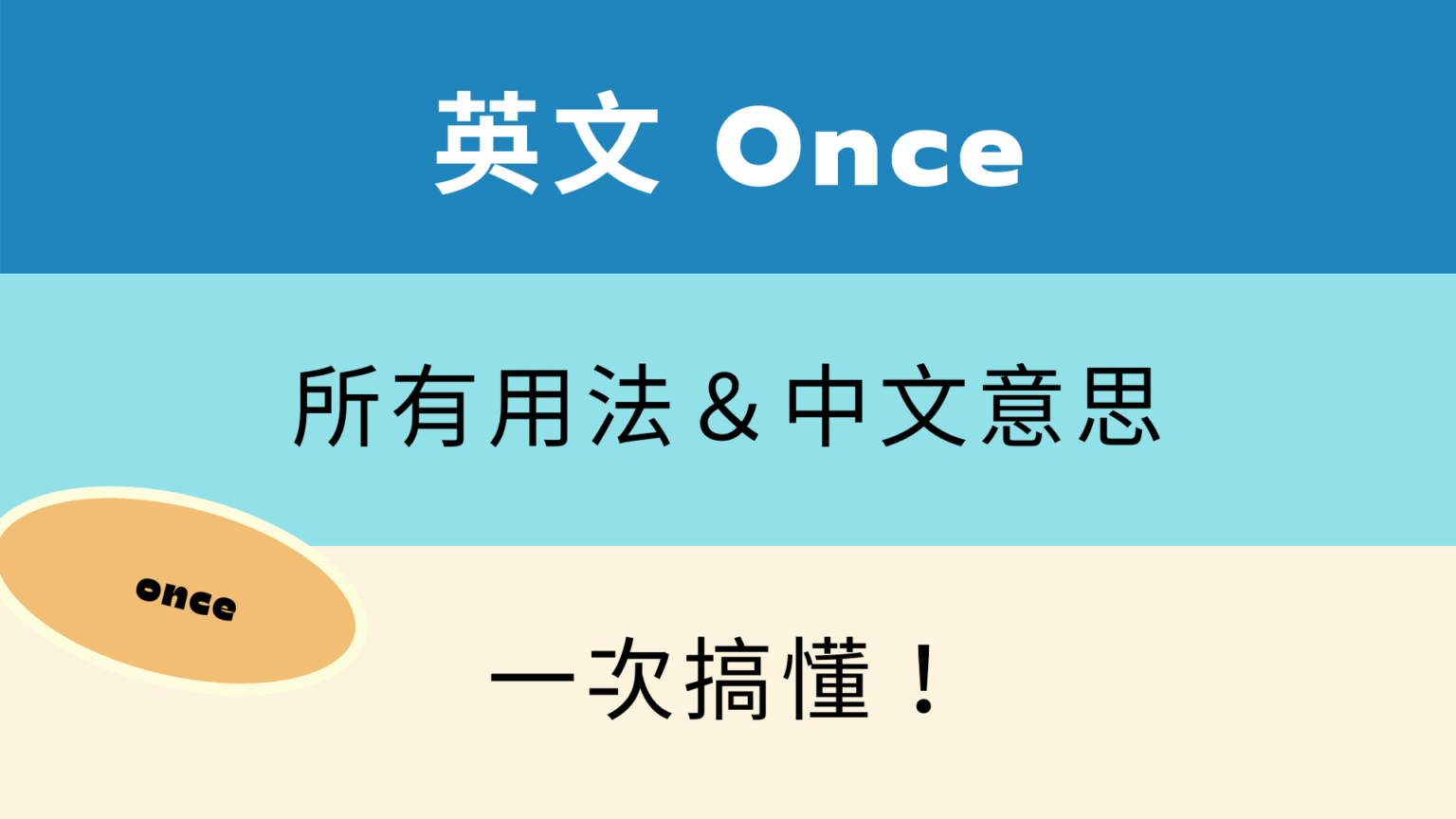 英文 Once 所有用法與中文意思！11個用法看例句搞懂 – 全民學英文
