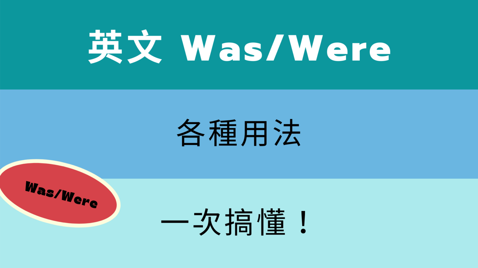 英文 Was/ Were 所有用法， Be 動詞過去式看例句一次搞懂！ – 全民學英文
